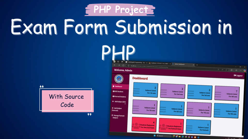 Exam Form Submission in PHP with Source Code Exam Form Submission in PHP with Source Code
