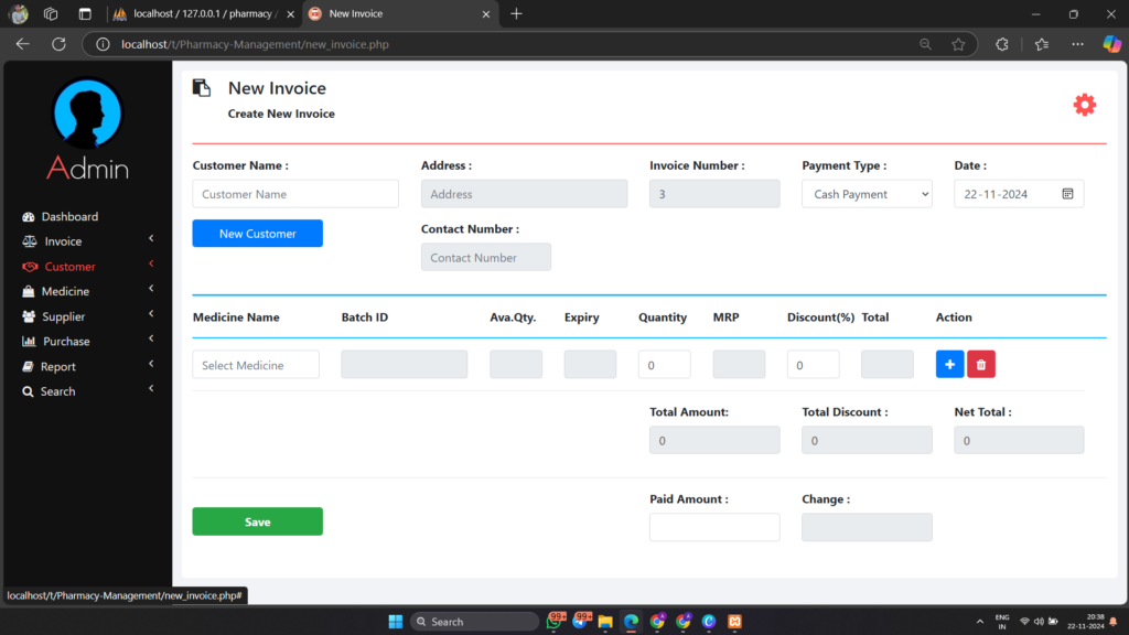 Pharmacy Management System in PHP with Source Code Pharmacy Management System in PHP with Source Code